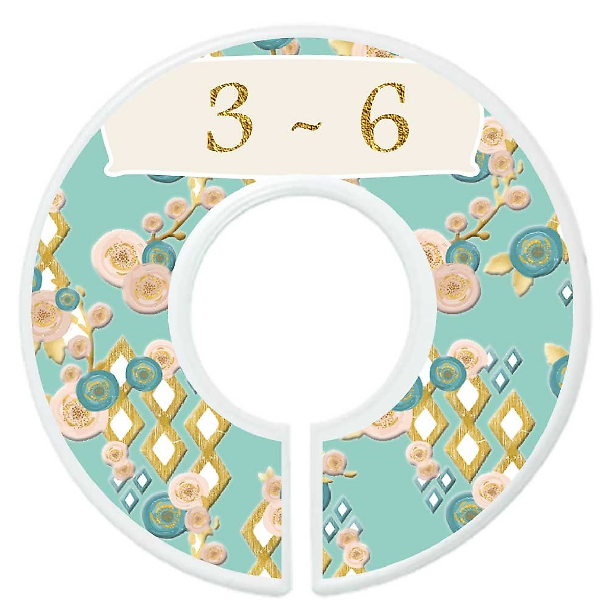 Mumsy Goose Nursery Closet Dividers, Closet Organizers, Baby Girl Clothes Dividers Pink Gold