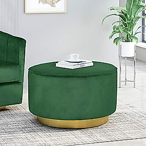 Christopher Knight Home Croton Ottoman, Emerald + Gunmetal