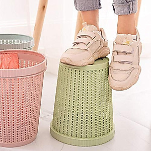Hosaire. Waste Basket Trash Can Kitchen Waste Basket with Cover for Bathroom Home Office Dorm Kids Room 1 Pcs