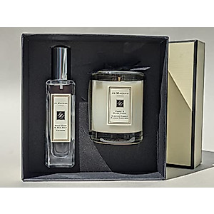Jo Malone LONDON Travel Collection Set Wood Sage & Sea Salt Cologne 30ml + Peony & Blush Suede Scented Candle 1.88 in