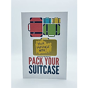 Pack Your Bags Travel Card Scratch To Reveal Your Personal Message Surprise Gift