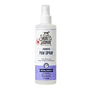 SKOUT'S HONOR Probiotic Paw Spray for Dogs - Alcohol-Free, Fragrance-Free & Non-Medicated - Supports Healthy Skin & Relieves Itchy, Stinky Paws, 8 oz