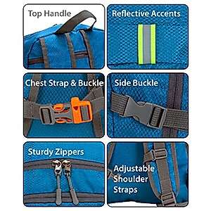 Rockland Packable Stowaway Backpack, Blue, Large