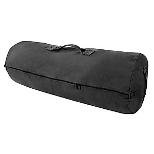 Rothco Canvas Duffle Bag with Side Zipper – Rugged Outdoor Camping Gear Storage – Black – 21" x 36"