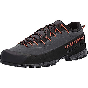 La Sportiva Mens TX4 Approach/Hiking Shoes, Carbon/Flame, 12.5-13