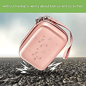 Case Compatible with Canon for Ivy/for Ivy 2 Mobile Mini CLIQ CLIQ+ CLIQ2 CLIQ+2 Instant Camera Printer, Wireless Bluetooth Portable Smartphone Printer, Mesh Pocket fits Paper & Cable, Rose Gold