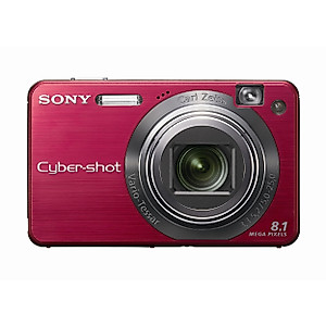 Sony Cybershot DSCW150/R 8.1MP Digital Camera with 5x Optical Zoom with Super Steady Shot (Red)