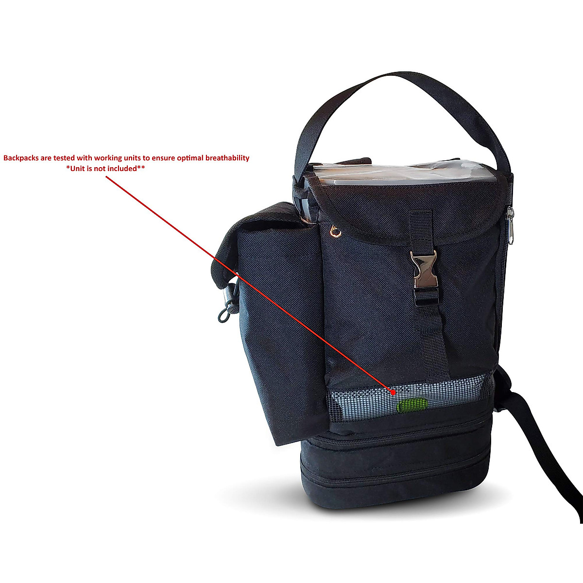 Backpack for Philips Respironics SimplyGo Min POC (only fits the SimplyGo mini, not the regular) Carrying Holder Backpack for both standard & extended batteries
