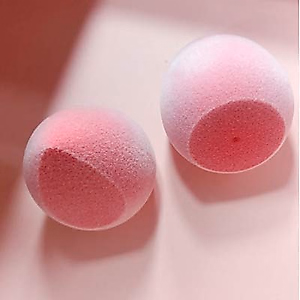 Microfiber Velvet Rose Makeup Sponge, Latex-Free, Dual Layer Technology, Flawless Makeup Blender for Foundations, Powders and Creams (Pink)