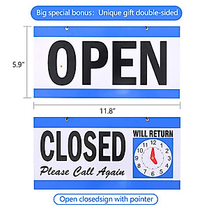 LED Open Sign,16x6 inch Open Sign for Business,With multiple flashing modes, Ideal for Restaurant, Bar, Salon and More,24V/1A Power Supply，with Open/Close Sign (white)