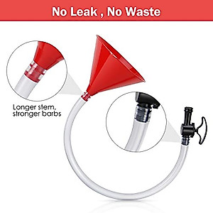 Farielyn-X Beer Bong Funnel with Valve - Newest Valve Design Extra Long 2.5 feet (30 inch) Kink Free Tube & Leakproof Easy Valve Premium Funnel for Beer Drinking Games, College Parties(Double Header)