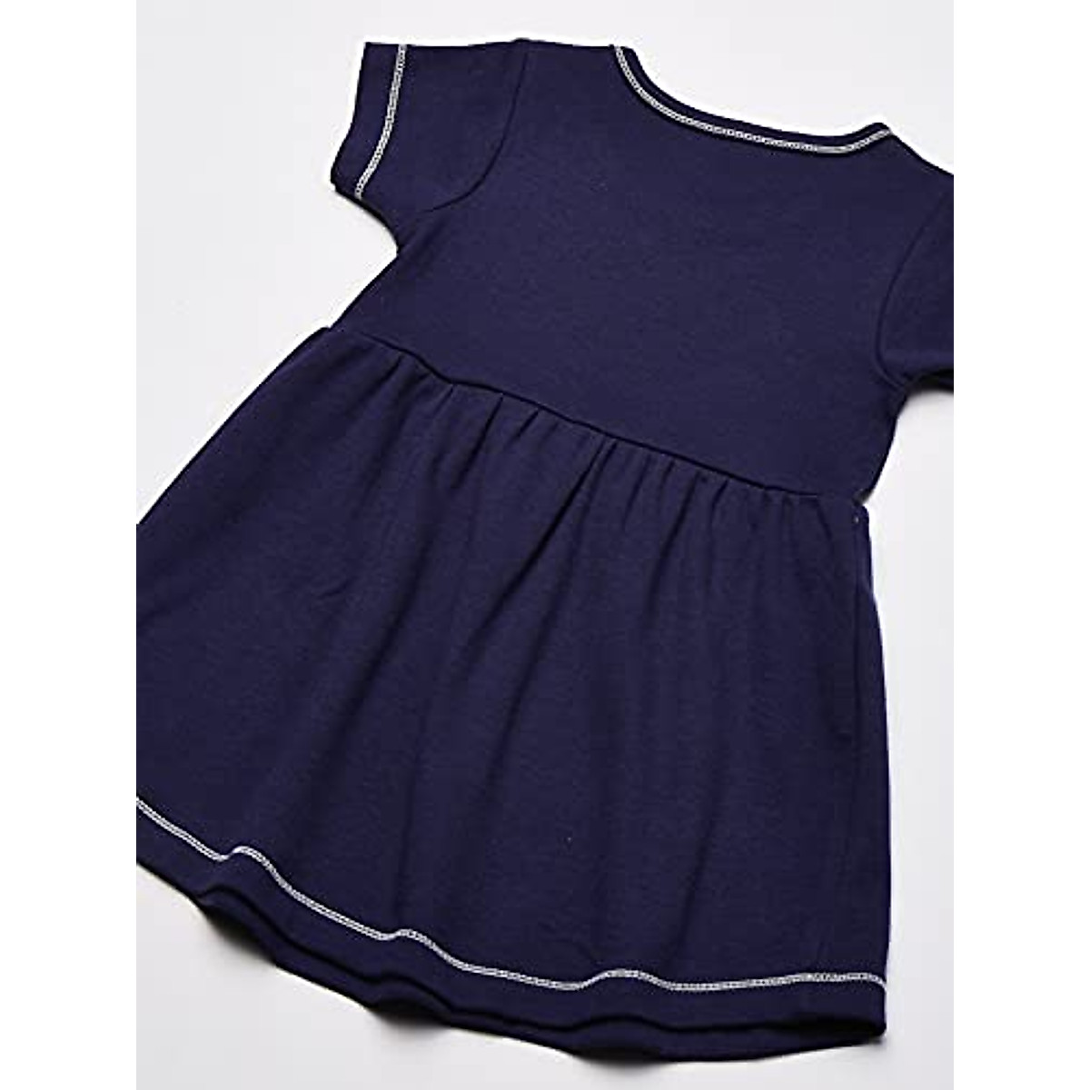 Touched by Nature baby girls Organic Cotton Short-sleeve and Long-sleeve Dresses Playwear Dress, Toddler Lemons Short Sleeve, 2T US