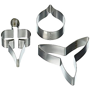 PME Stainless Steel Moth Orchid Petal Cutters, Set of 3, Standard, Silver