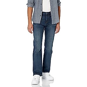 Amazon Essentials Jeans for Men Straight Fit, Bootcut, 34W x 30L, Dark Wash
