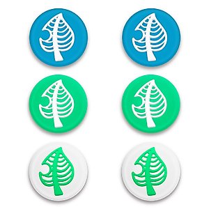 RGEEK 6PCS Leaf Joystick Thumb Caps for Nintendo Switch & Switch Lite, Thumb Stick Grips Analog Stick Cover, Soft Silicone for Joy-Con Controller