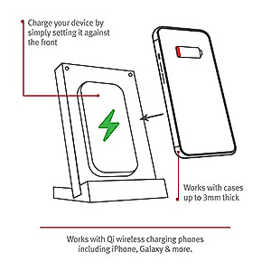 Twelve South PowerPic mod | Multi-Position Wireless 10W Qi Charger for iPhone/Wireless Charging Smart Phones and AirPods Pro (Black)