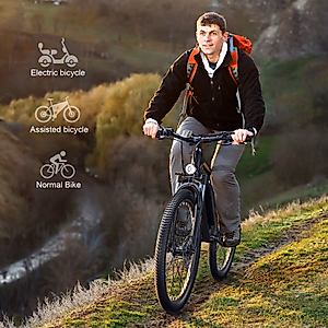 Wooken Electric Bike for Adults with Peak 750W Motor, 27.5'' Ebike with 48V 499WH Removable Battery, Up to 55 Miles Electric Mountain Bike, 21.6MPH Adults Electric Bicycle with LCD Display, 21 Speed