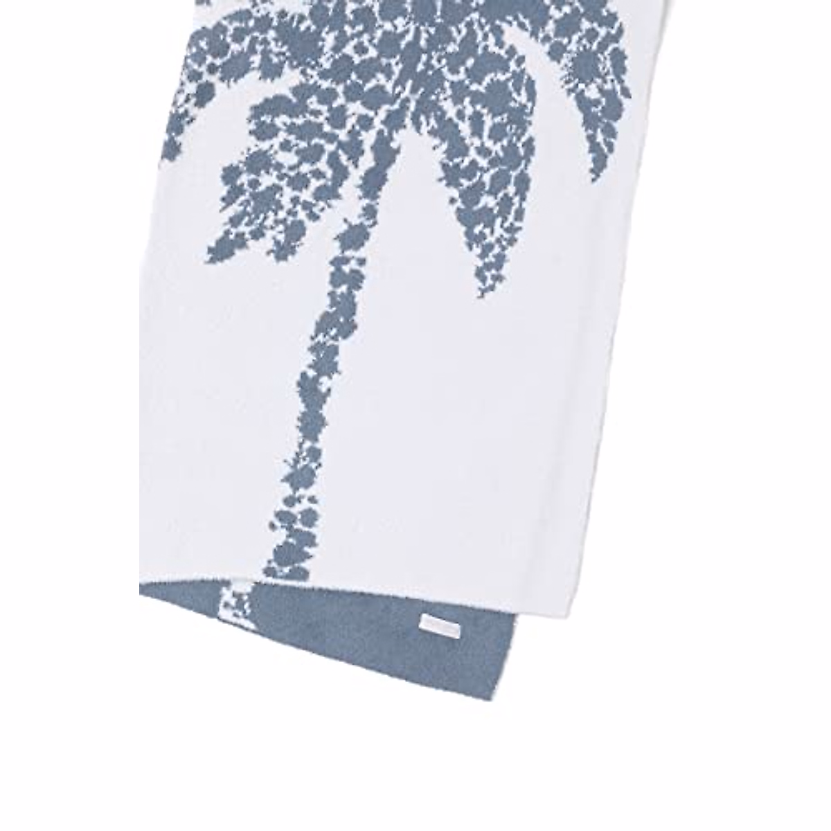 Barefoot Dreams® CozyChic® Spotted Palm Tree Blanket, Pearl-Baltic Blue, 45"x60"