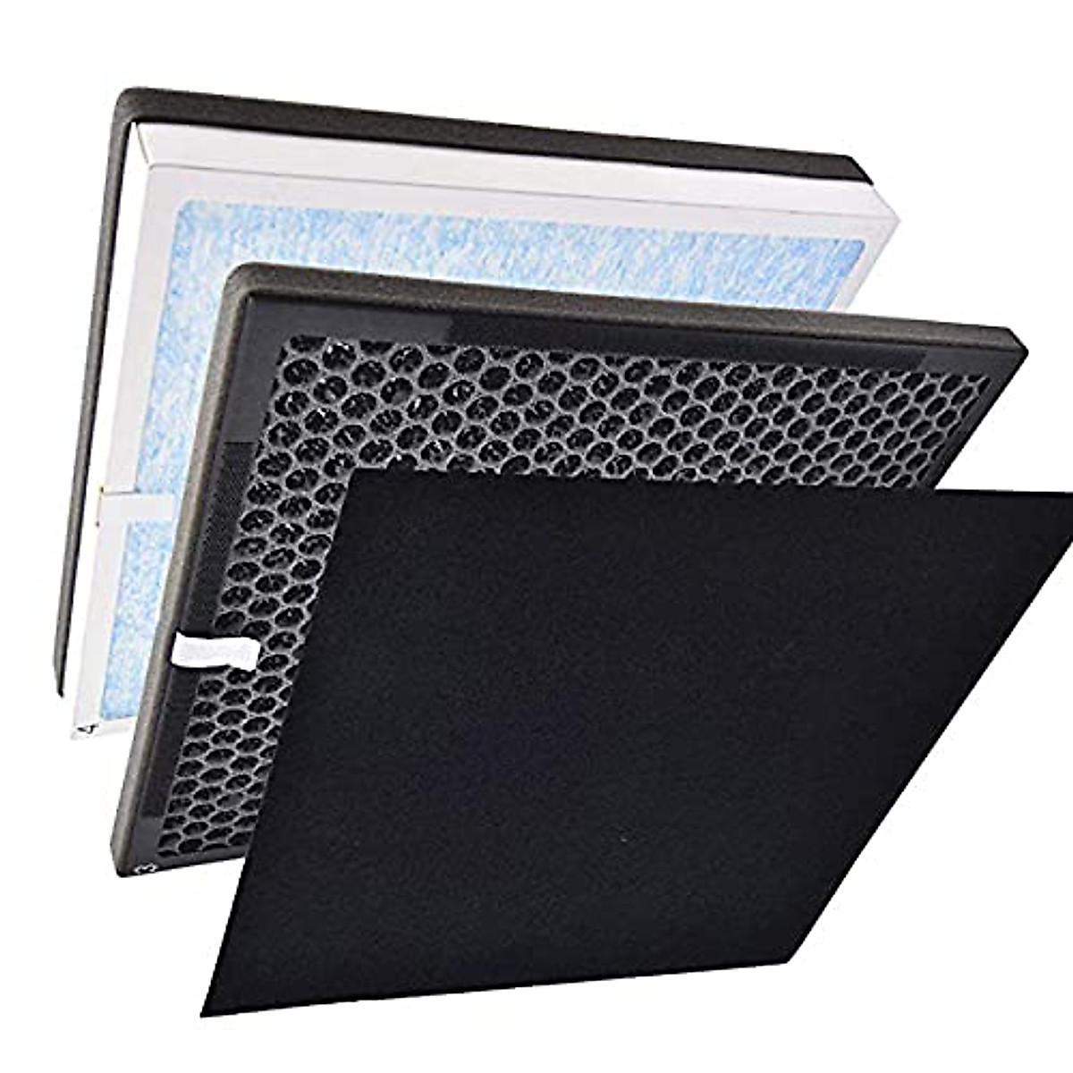 Nispira True HEPA Replacement Filter Set Compatible with Renpho Air Purifier RP-AP001/ RP-AP001S/ RP-AP002, 1 Pack