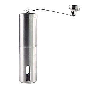 Manual Coffee Grinder, Stainless Steel Hand Coffee Mill Grinder, Portable Hand Coffee Bean Mill with Ceramic Grinding Burr & Hand Crank, Adjustable Espresso Coffee Grinder for Camping or Travel