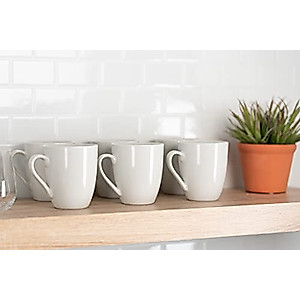 10 Strawberry Street Simply White 12 oz Mug, Set of 6