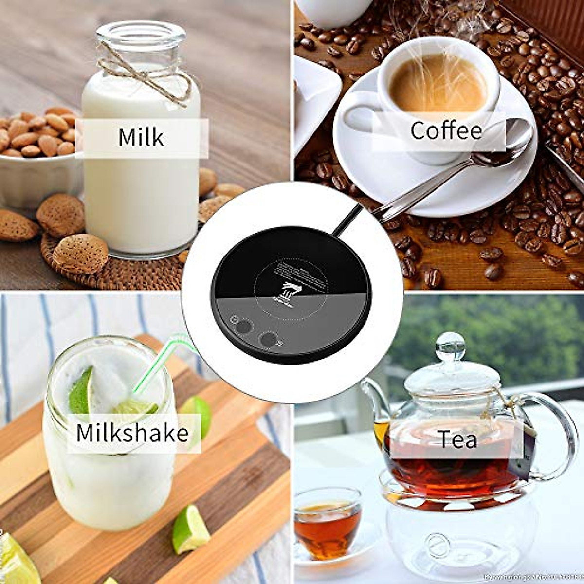 Smart Coffee Mug Warmer, Electric Beverage Warmer,with Two Temperature Control for Office or Home Use with Electric Cup Beverage Plate for Cocoa/Tea/Water/Milk/Candle Warmer Plate