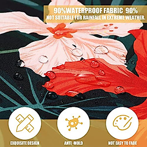 Panelee 6 Pcs Patio Cushion Covers Square Chair Seat Cushion Slip Covers Waterproof Outdoor Cushion Covers Replacement Water Repellent Slipcover with Ties for Sofa Furniture Bench (20 x 20 x 4 Inch)