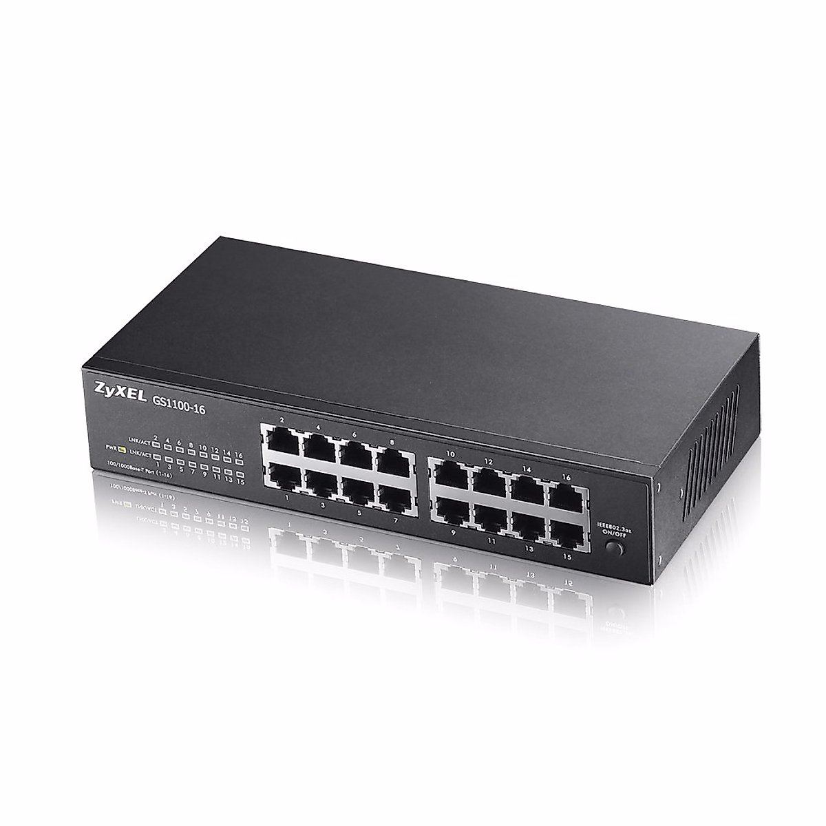 Zyxel 16-Port Gigabit Ethernet Unmanaged Switch - Fanless Design [GS1100-16]