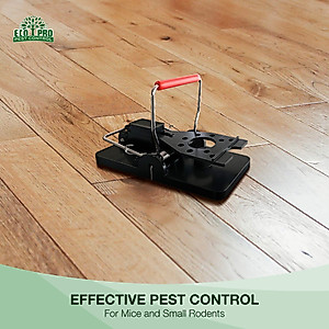 Mouse Trap by Eco Pro Pest Control | 6-Pack Reusable Small Rodent Traps | Indoor & Outdoor Mouse Traps | Easy Set Up, Quick Snap Kill Mice Traps (Bait Not Included) | Powerful Pest Control Traps