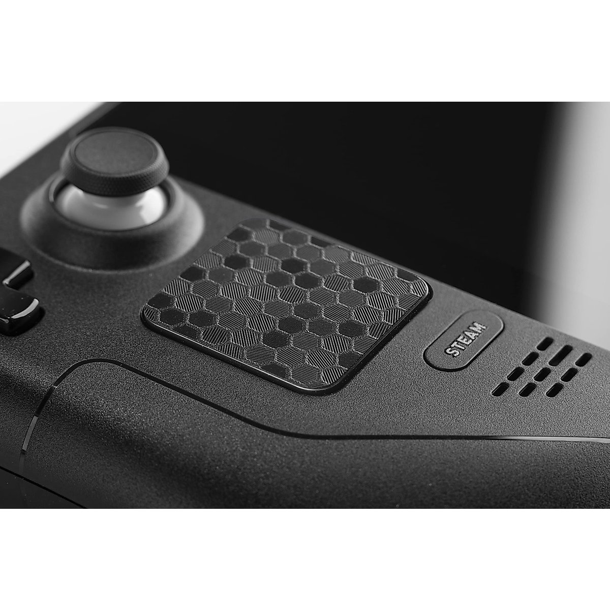 TouchProtect Front & Back Set for Steam Deck - Front trackpads and back button TouchProtect included. (Hex Black)