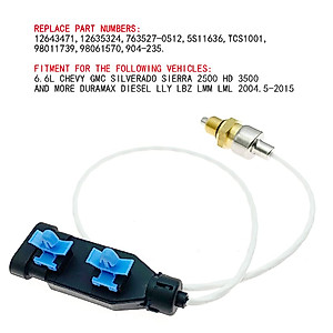 Turbo Charger Vane Position Sensor Kit for Chevrolet GMC Silverado Sierra HD Duramax LLY LBZ LMM LML 6.6L Diesel 2004.5-2015 Replace 12643471 12635324 763527-0512 98011739 98061570 904-235