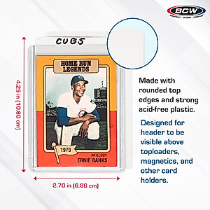 BCW Tall Trading Card Dividers - 50 ct | Archival Quality, Write-On Index Tab, 3 11/16 X 2 11/16 Inches | Fits Vault, Super Vault, QuickFold, Shoe, and Super Shoebox Boxes | Card Organizer Dividers