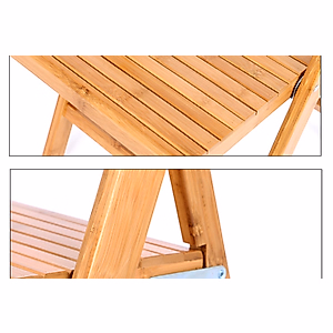 RZGZKLSH Bamboo Folding Chair,Portable Folding Chair for Indoor and Outdoor Use,Suitable for Picnics,Camping,Outdoor Concerts,Easy to Carry and Store (Brown)