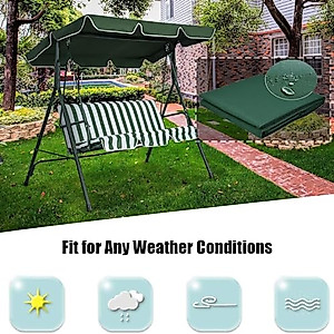 Patio Swing Canopy Replacement, 420D All Weather Protection Deluxe Waterproof UV, Outdoor Swing Canopy Replacement