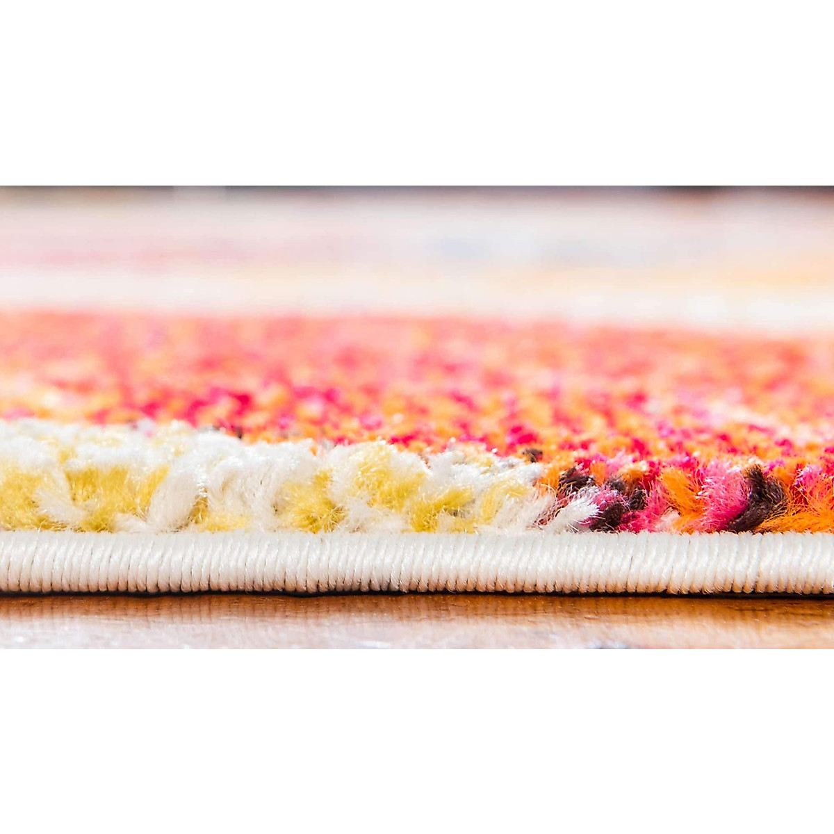 Unique Loom Positano Collection Coastal Modern Abstract Oceanic Rust Red Area Rug (5' x 8')