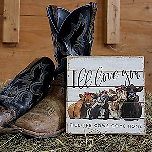 Simply Said, INC Perfect Pallets Petites - Love You Til The Cows Come Home, 8x8 in Wood Sign PET18888