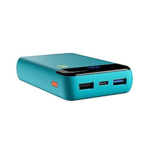 Skullcandy Stash Fat 2 10,000 mAh Fast Charging Power Bank / Small and Light travel friendly Portable Charger for iPhone, Android and Other USB Devices - 90s Vacation