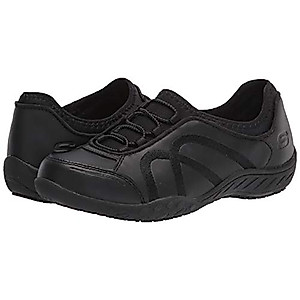 Skechers Women's Slip on Bungee Gore Food Service Shoe, Black, 7.5