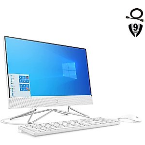 HP 22-Inch Full HD WLED All-in-One PC, Intel Celeron G5900T Dual-Core Processor, 16GB DDR4 RAM, 512GB PCIe NVMe M.2 SSD, Webcam, DVD-RW, Mouse & Keyboard Combo, Windows 10 Home, White