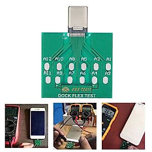 Zopsc 2pcs 5-Pin Test Repair Tools USB Dock Test Board Battery Power Charging Port Easy for Android Type-C Phone(#1)