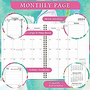 Planner 2023-2024 - July 2023-June 2024, Academic Planner 2023-2024, Weekly & Monthly Planner, 8" x 10", 2023-2024 Planner with Twin-Wire Binding, Thick Paper, Check Boxes, Printed Monthly Tabs,
