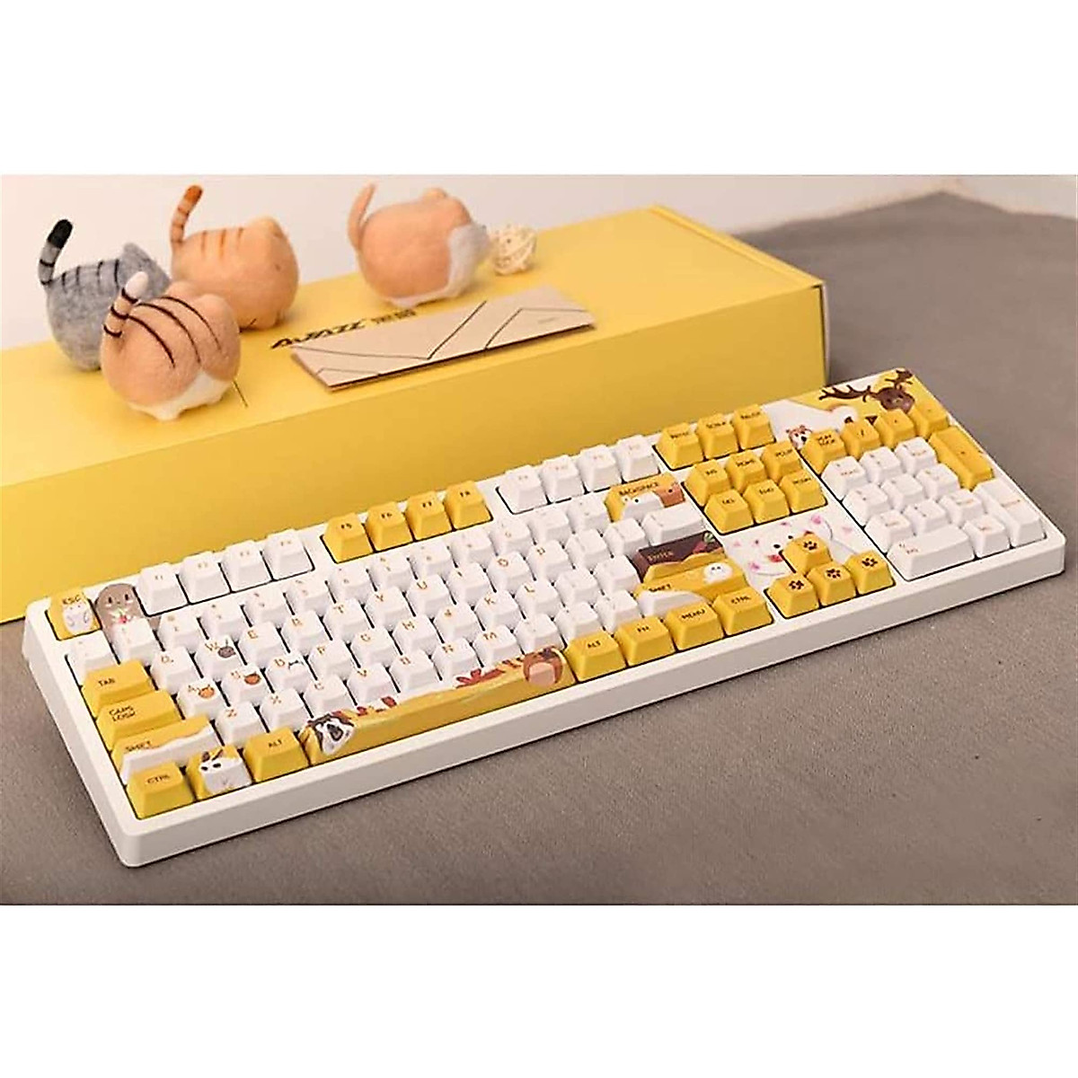 XYLXJ USB Wired Mechanical Keyboard 104Keys Gaming Keyboard for Gaming and Typing,Compatible for Mac/PC/Laptop