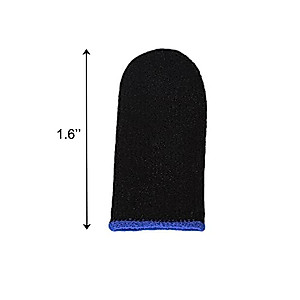10pcs PUBG Mobile Finger Sleeve Breathable Pro Gaming Finger Gloves Gaming Anti-Sweat Thumb Sleeves Weightless Magnetic Touch Screen Finger Sleeves (Blue)