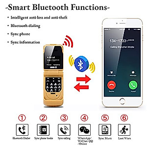 Yunseity Unlocked Senior Flip Cell Phone, Big Buttons HD Display Mobile Flip Phone Multifunctional Anti Loss Easy to Use Cell Phone for Seniors Kids Students (White)