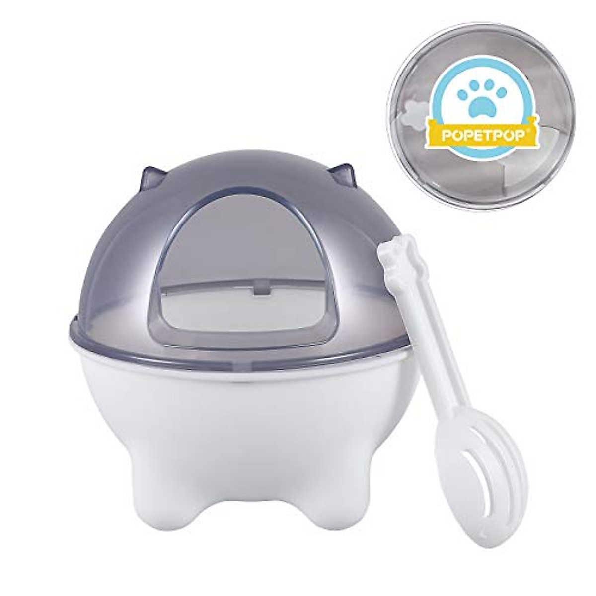 POPETPOP Hamster Sand Bath - Thicken Plastic Sand Bathtub Container with Scoop Hamster Sandbox Pet Bathroom Bath Sand Room Sauna Toilet for Rat Mice Syrian Hamster