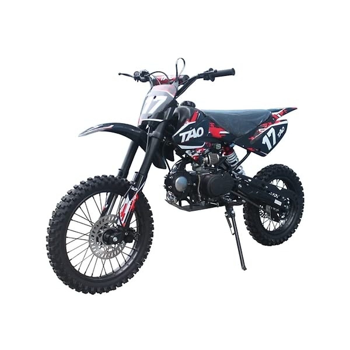 HHH TAO TAO 125cc DB-17 Adult Youth Kids Gas Dirtbike Pit Bike 17/14 inch Wheel (Black Color)