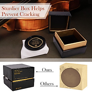 Viotti Dark Olive Rosin for Violin, Viola & Cello: Super-Smooth Rosin Engineered with Advanced Technology for Superior Grip with Low Dust, Shipped in Padded Protective Case to Prevent Cracking