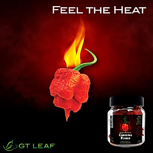 G GT LEAF Carolina Reaper Chili Pepper, Whole Dried (8 Minimum, plus Bonus Peppers)