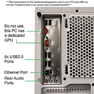 ViprTech Prime Gaming PC Computer Desktop - Intel Core i5 3rd Gen, GeForce GTX 750 4GB, 16GB RAM, 1TB HDD, WiFi, RGB Lighting, Windows 10 Pro, Streaming, Editing, White