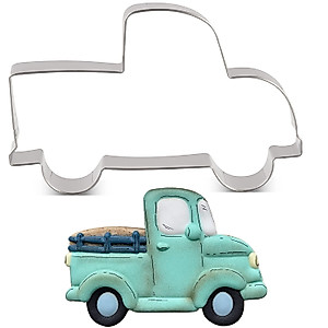 LILIAO Vehicle Pick-up Truck Cookie Cutter - 4.5 x 2.9 inches - Stainless Steel